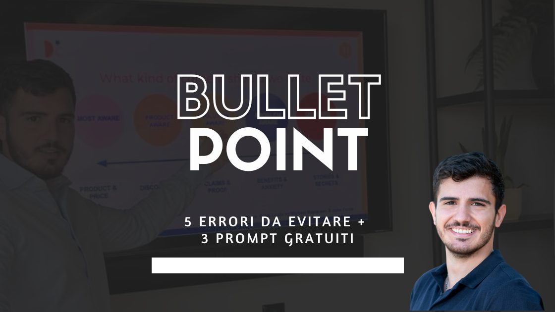 Cosa sono i bullet point e quali sono i 5 errori da evitare nella scrittura